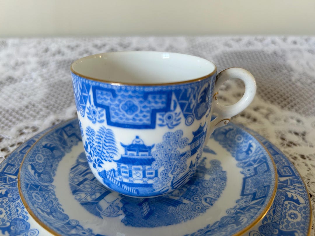 Royal Worcester Willow Pattern Tea/coffee Cup Saucer and Side Plate ...