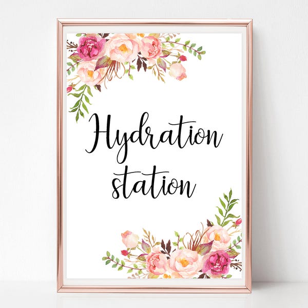 Hydration Station Sign - Etsy