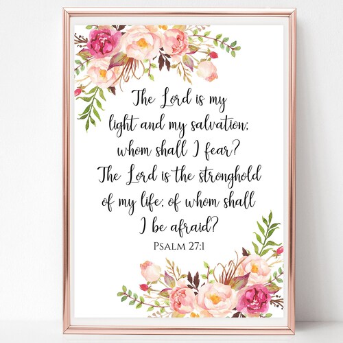 Psalm 27 1 the Lord is My Light and My Salvation Wood Decor - Etsy
