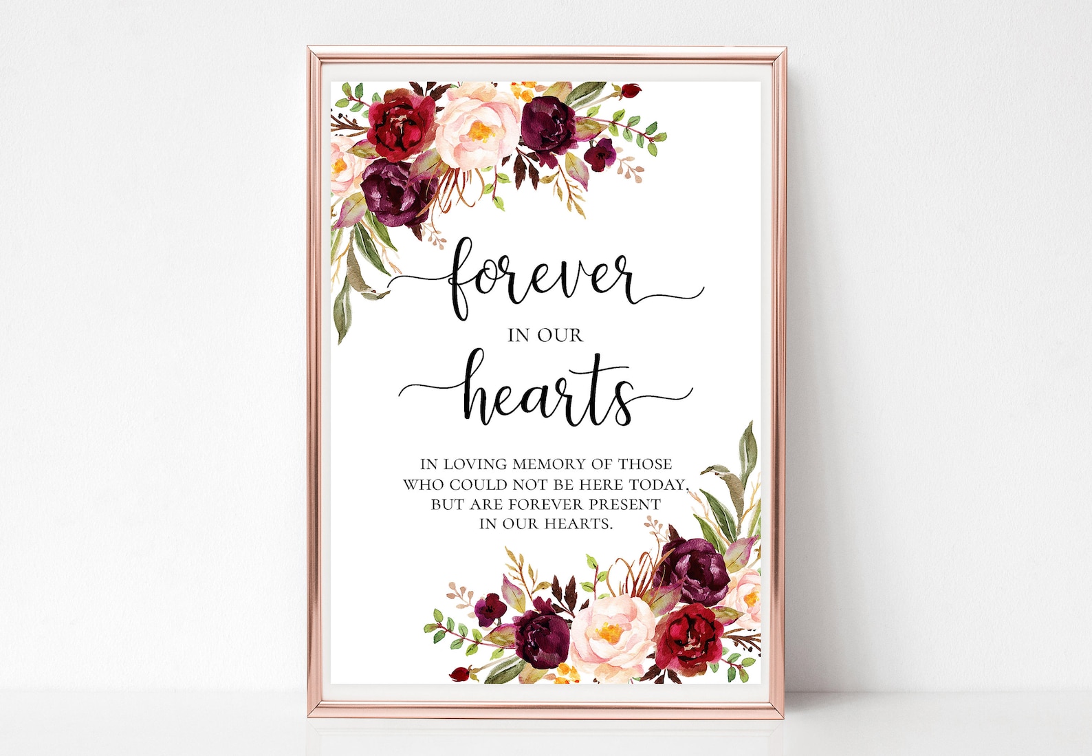 Forever in Our Hearts Wedding Sign Memory Signage for Wedding - Etsy