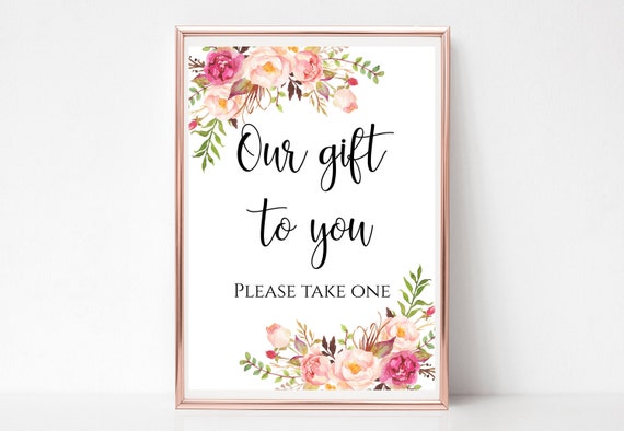 Our Gift to You Sign Printable Favor Table Sign for Wedding | Etsy