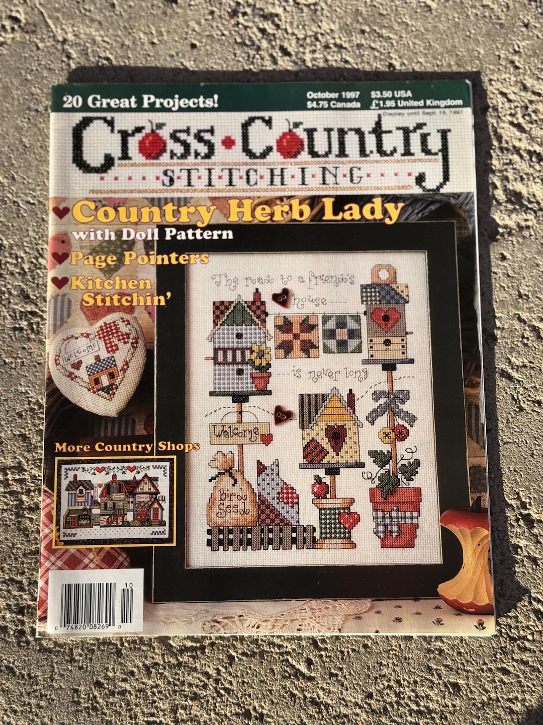 Cross Stitch Book, Vintage Cross Stitch Patterns, 1997 Cross Country ...