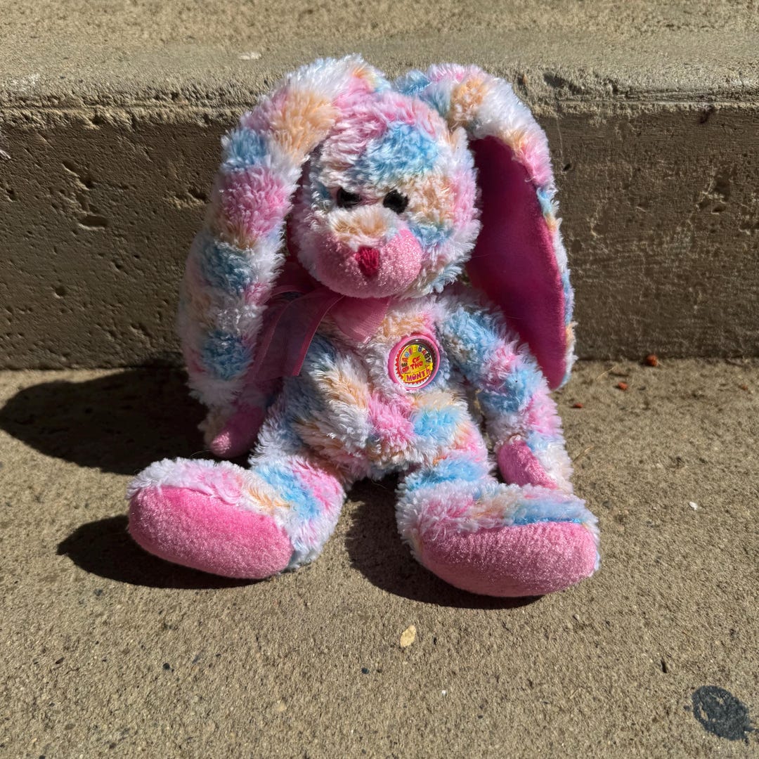 Fritters the Rabbit TY Beanie Baby, Bunny Plushie, Rabbit Stuffie ...