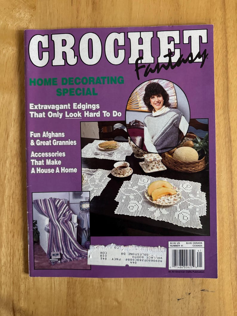 Crochet Fantasy Magazine, Vintage 1988 Crochet Patterns, Vintage ...