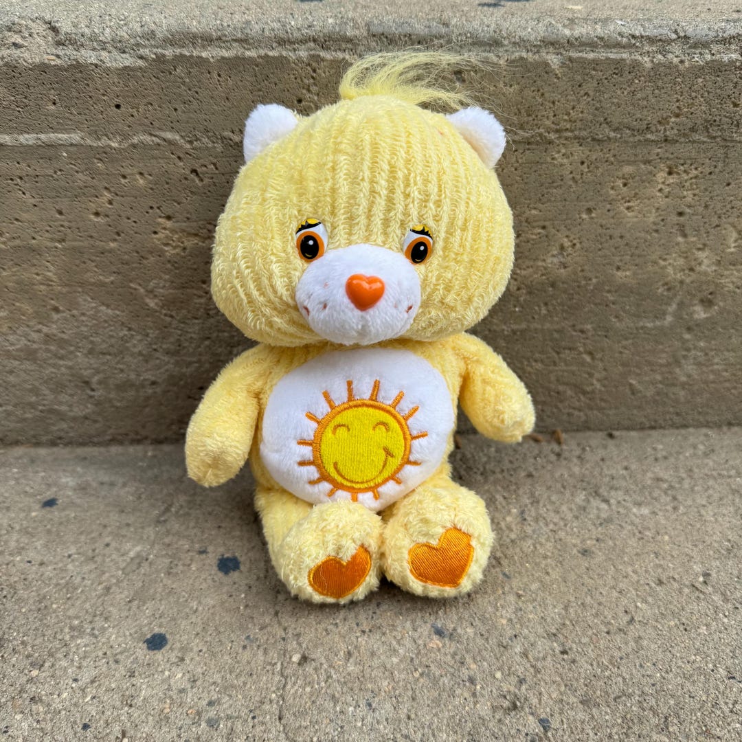 Vintage Care Bear, Funshine Bear,vintage Plushies, Vintage Bear, Care ...
