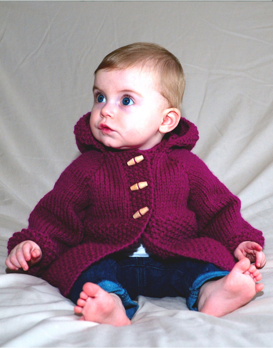 Baby Coat PDF Downloadable Knitting Pattern in Chunky Yarn - Etsy