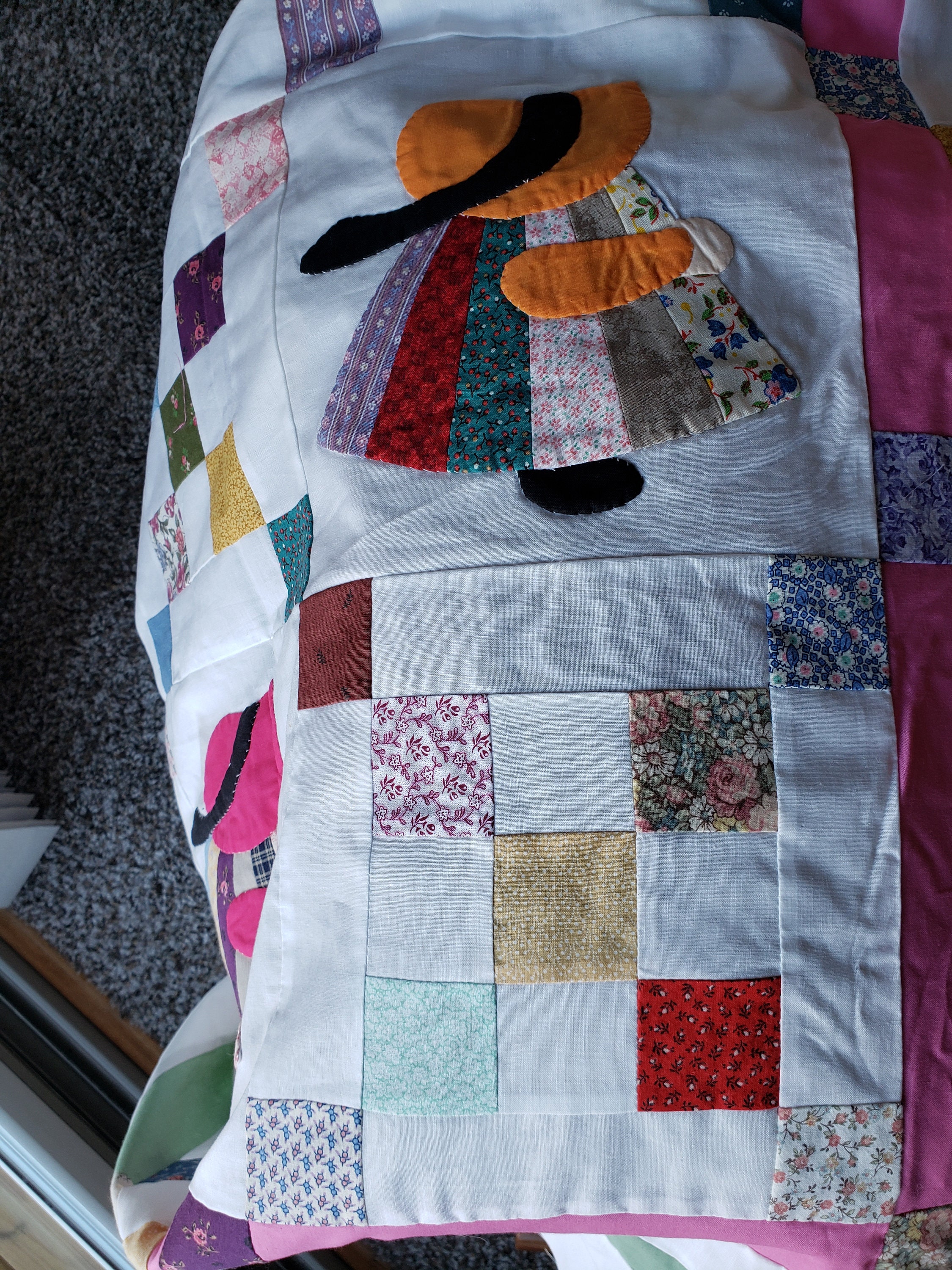 Quilt Top Sunbonnet Sue Quilt Top Only No Batting Or Etsy