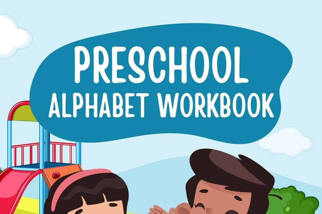 Preschool Alphabet Workbook Front Page - Etsy