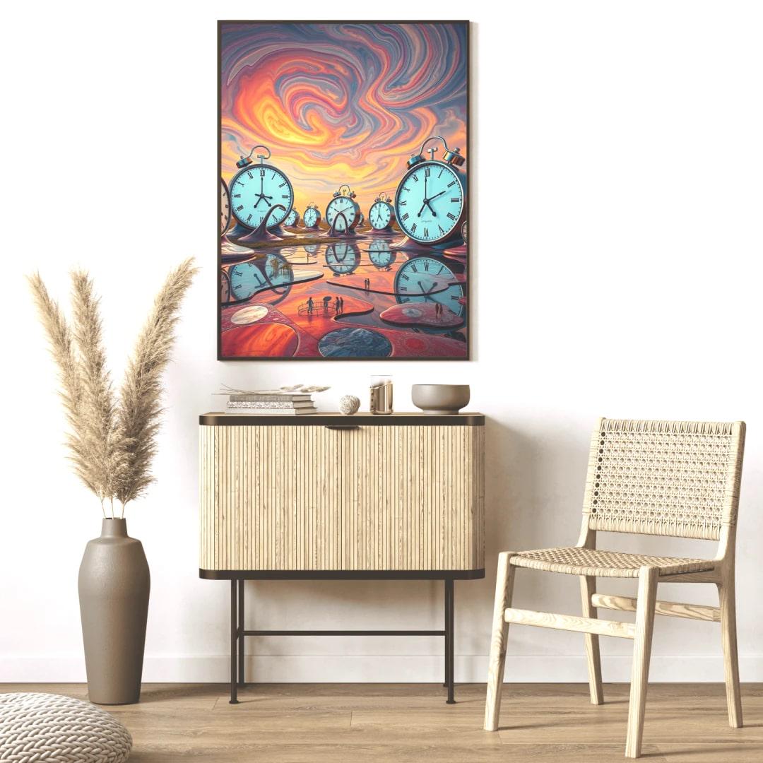 Melting Clocks in a Shifting Sky Surreal Time-themed AI Art - Etsy