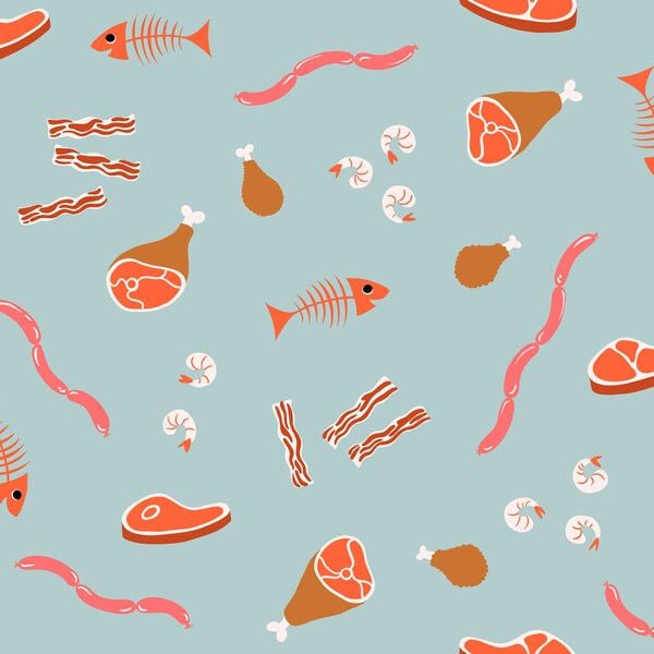 Meat Fabric - Etsy