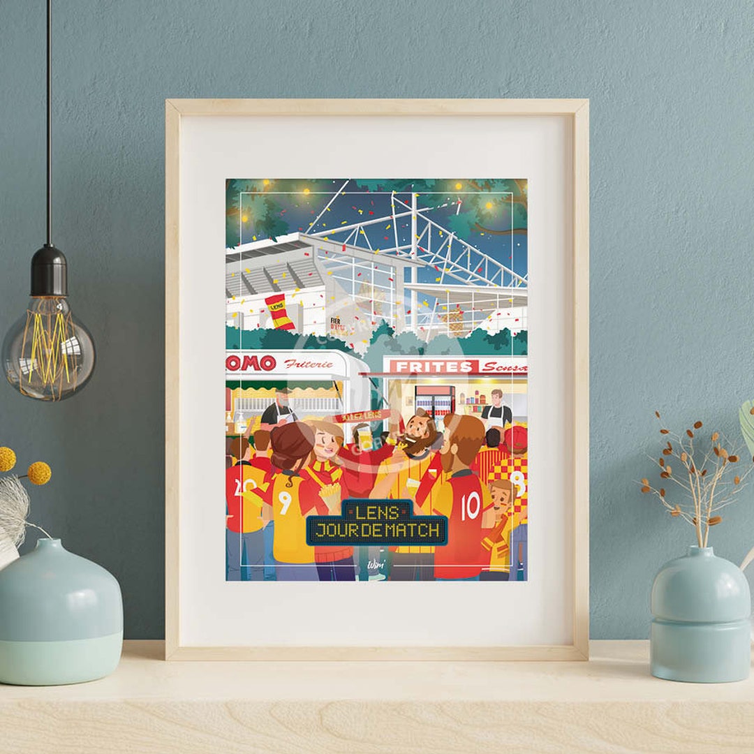 Lens Poster match Day - Etsy