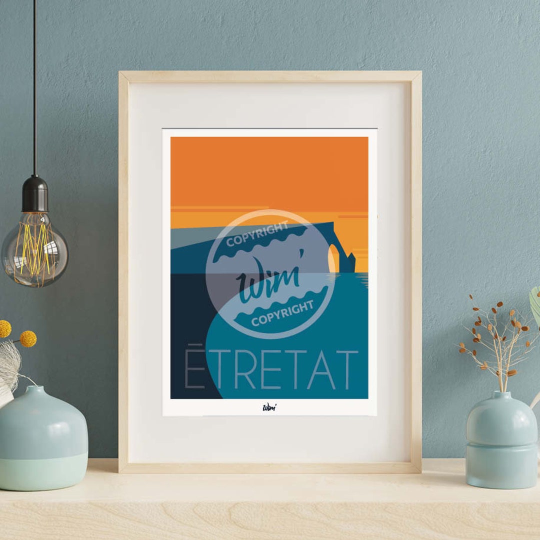 Affiche Etretat - "Etret'art" - Etsy France