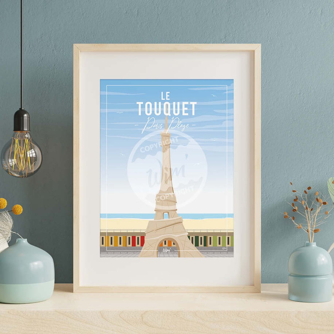 Affiche Le Touquet Paris Plage Etsy France