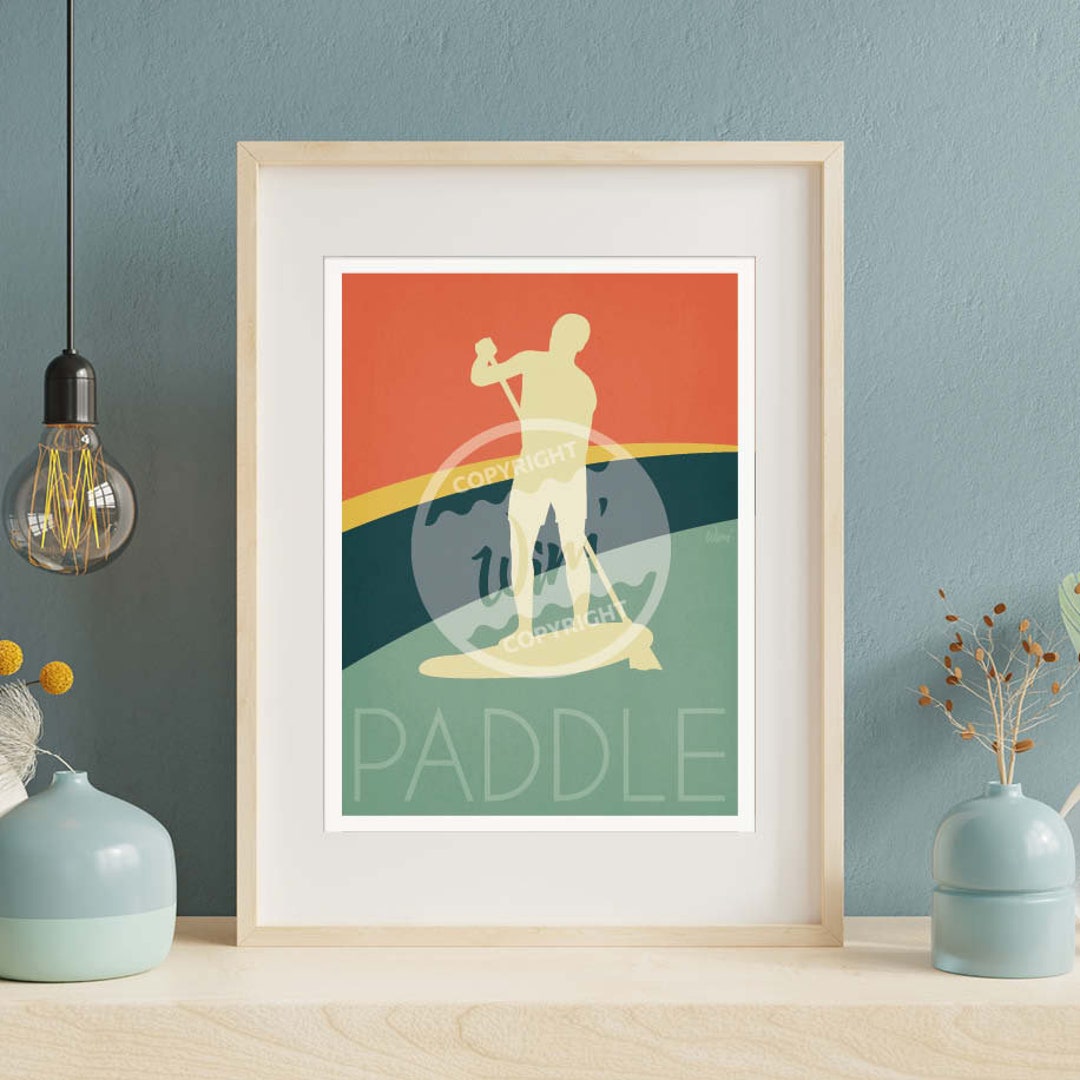 Sport Poster paddle Vintage - Etsy