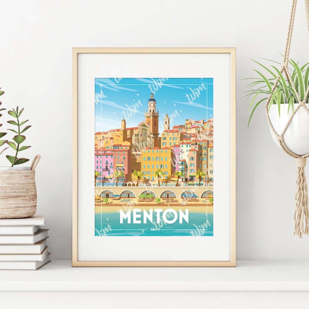 Menton Poster - Etsy