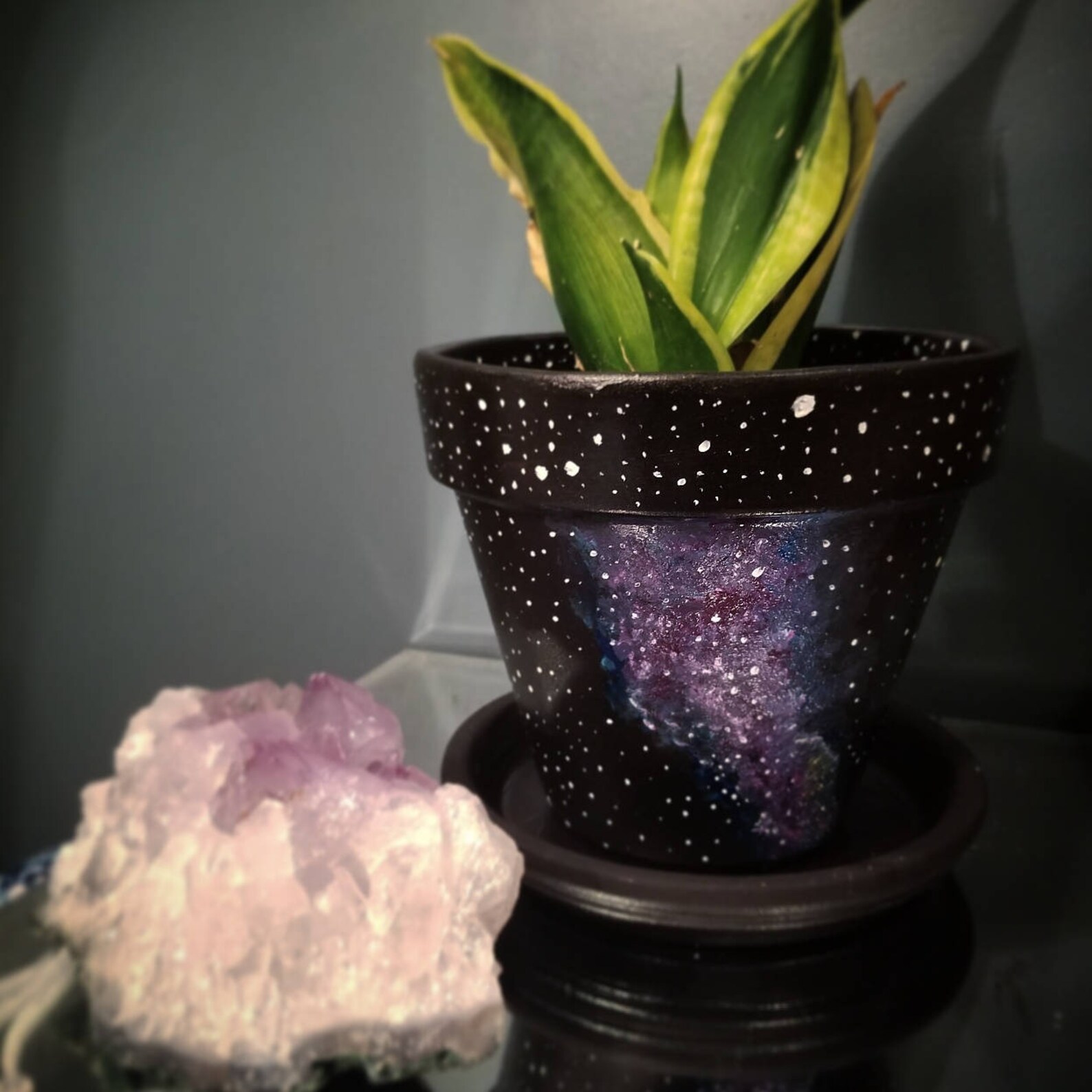 Galaxy Hand Painted Flower Pot - Etsy