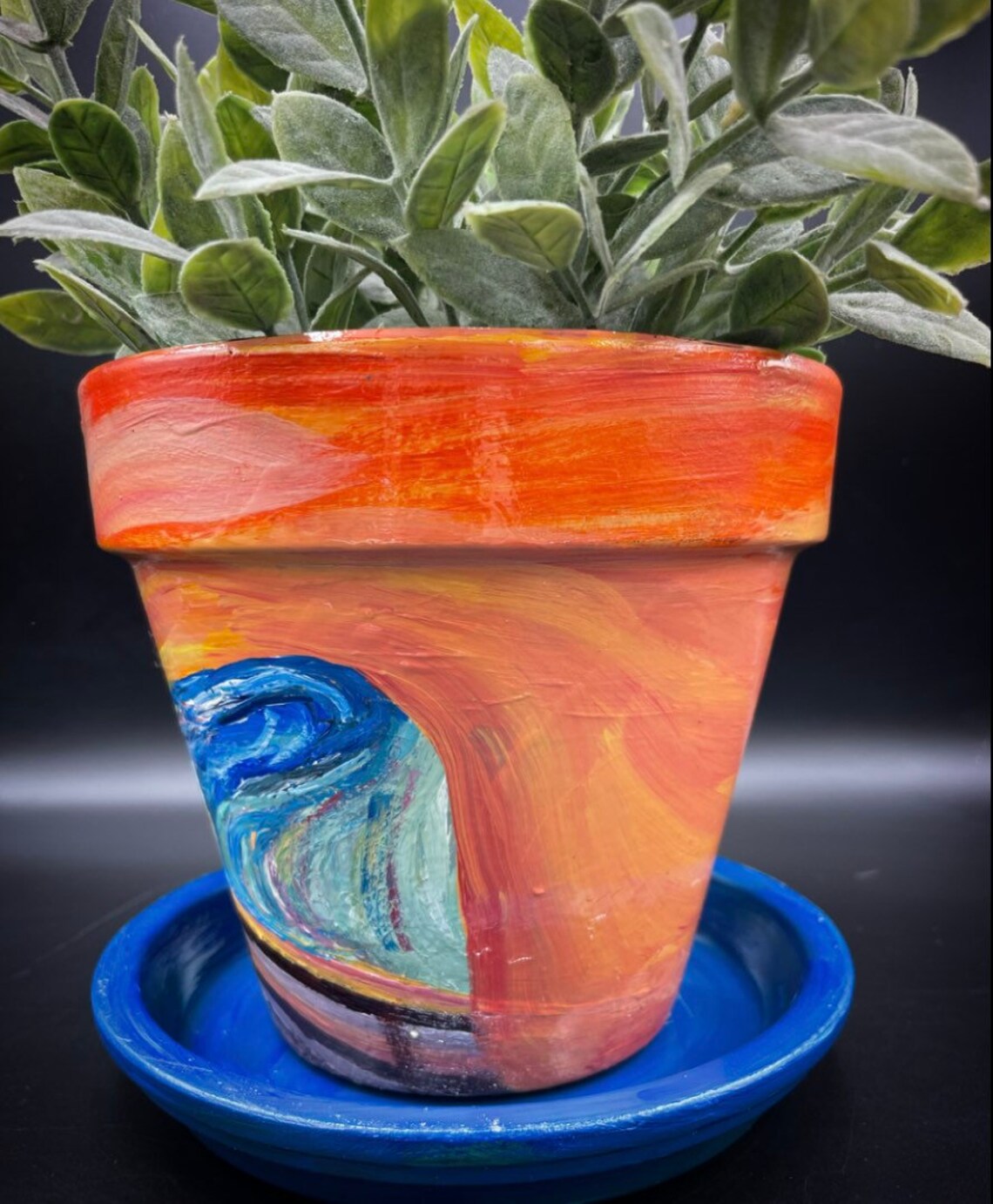 The Scream Hand Painted Flower Pot - Etsy