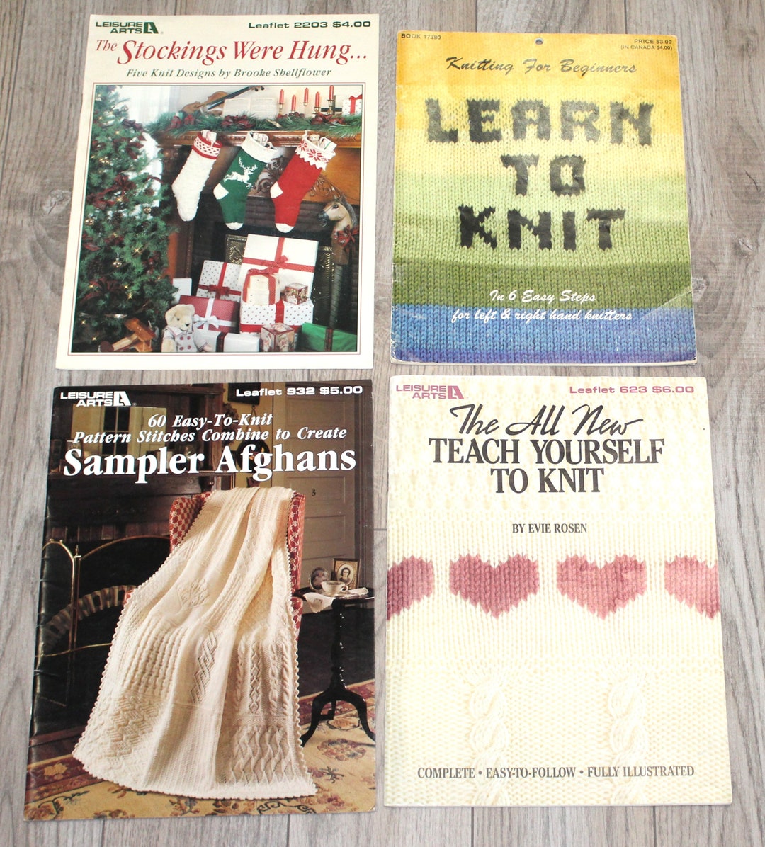 Knitting Leaflets Set of 4. Sampler Afghans the Stockings - Etsy