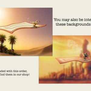 Magic Carpet Over the Desert Backdrop Background / Digital Background ...