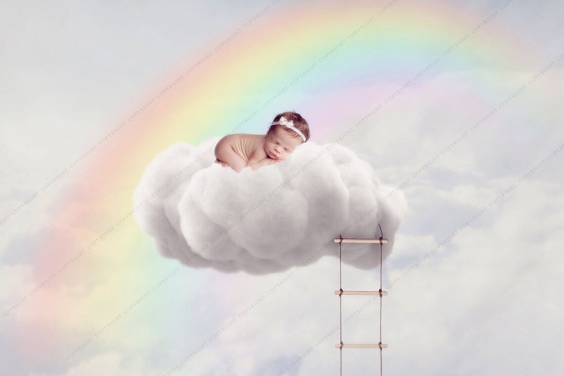 Rainbow Baby Newborn Photography Overlay for Photographers / | Etsy