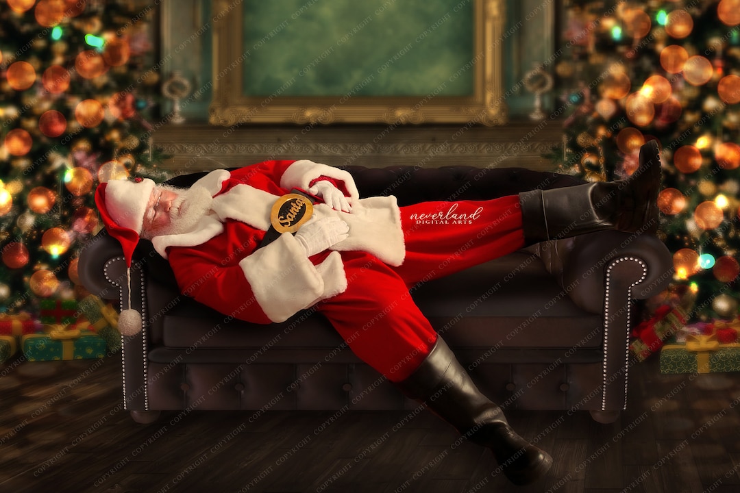 Sleeping Santa / Digital Background for Photography / Composite ...