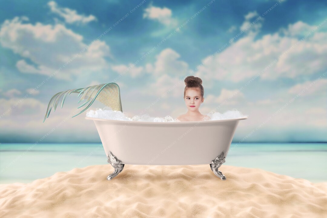 3 PACK Mermaid Backgrounds & Overlays for Photography | Beach | Mermaid ...