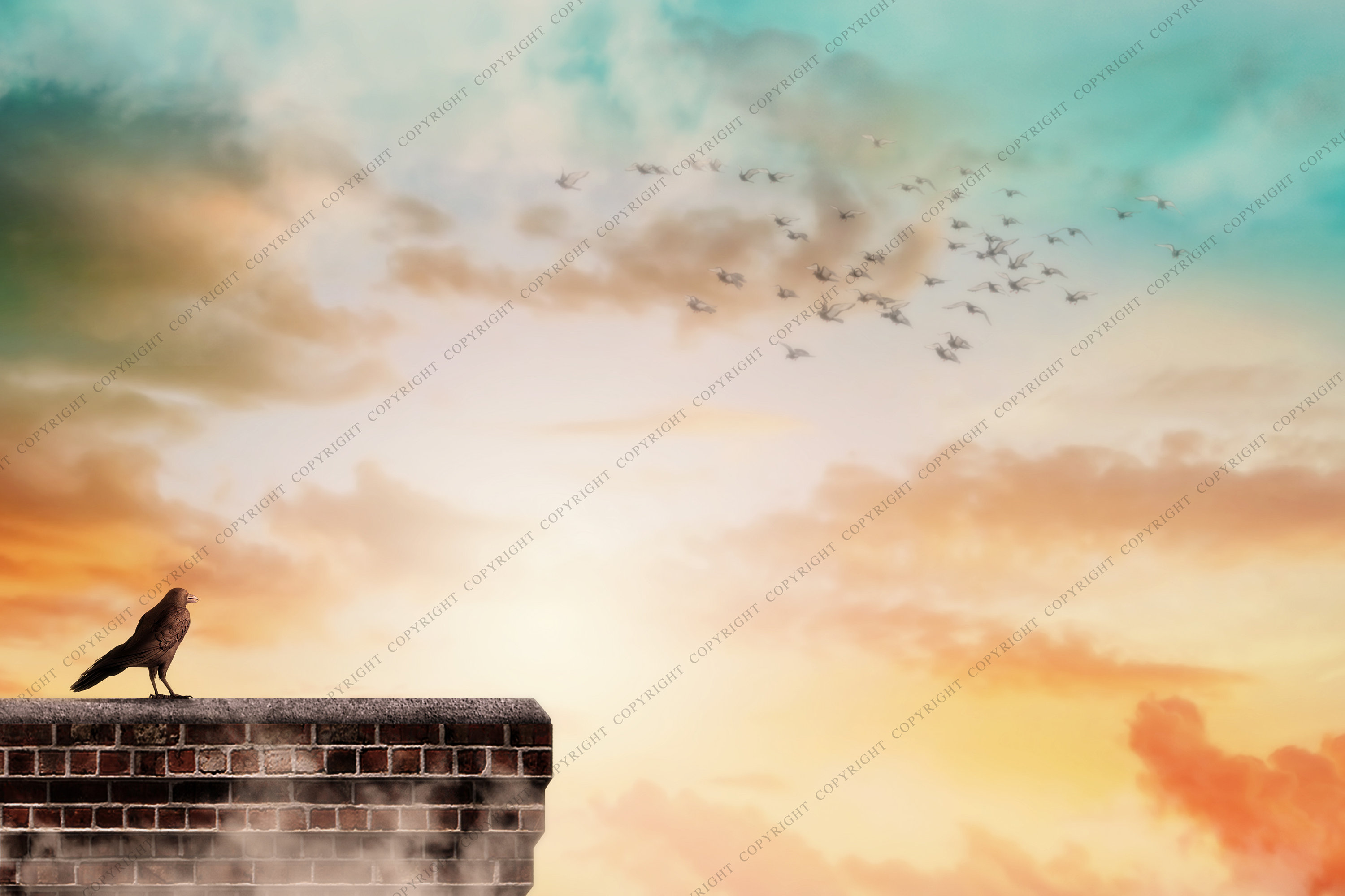 Chimney at Sunset Background for Photographers / Instant Digital ...