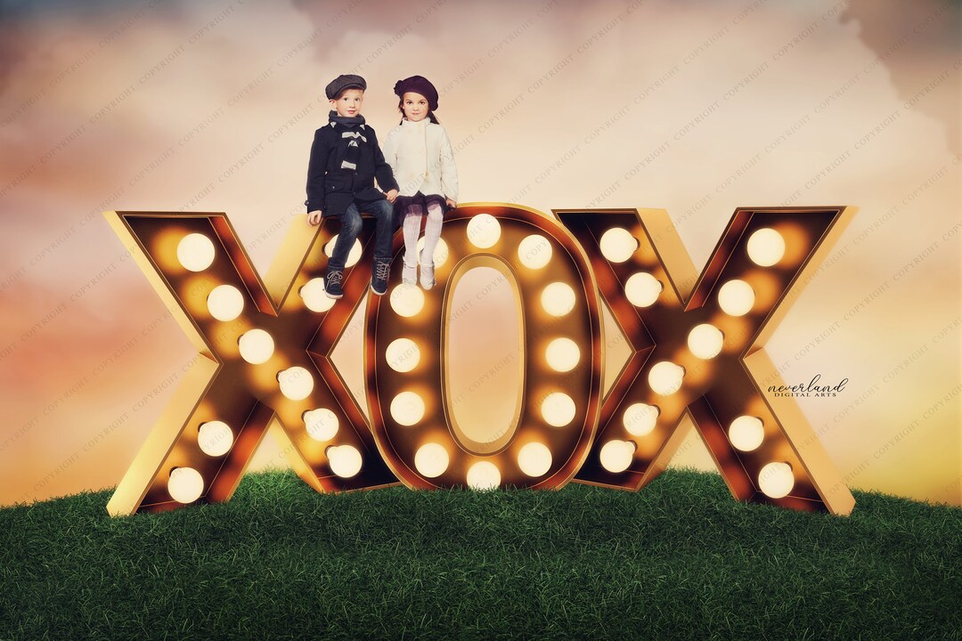 XOX Valentine Digital Background for Photography Compositions and ...