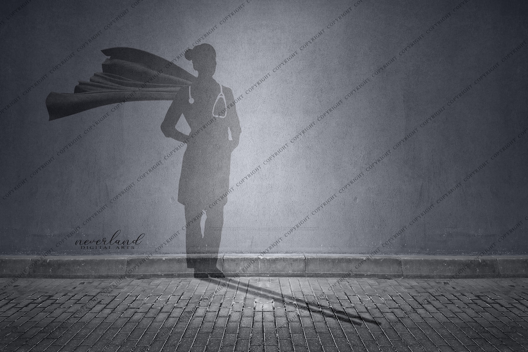 Doctor Nurse Shadow Digital Background / Photography Backgrounds for ...