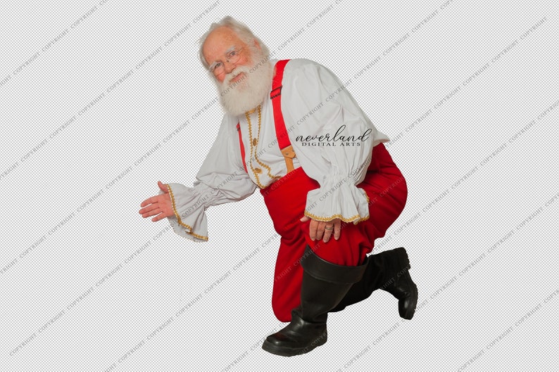 Santa Overlay / PNG Transparent Christmas Background for - Etsy