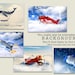 Airplane Background / Red / High Resolution / Digital - Etsy