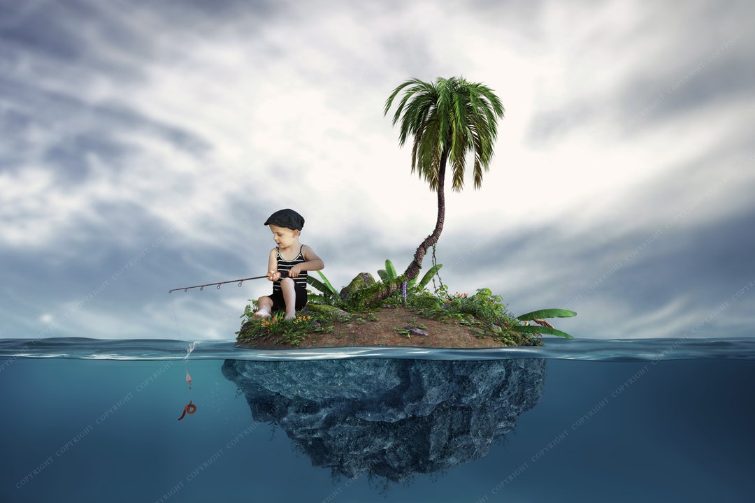 Deserted Island Digital Backdrop Download for Photographers / Mermaid ...