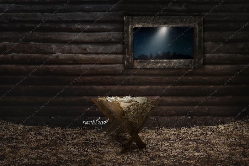 Away in a Manger Christmas Background for Photography - Etsy