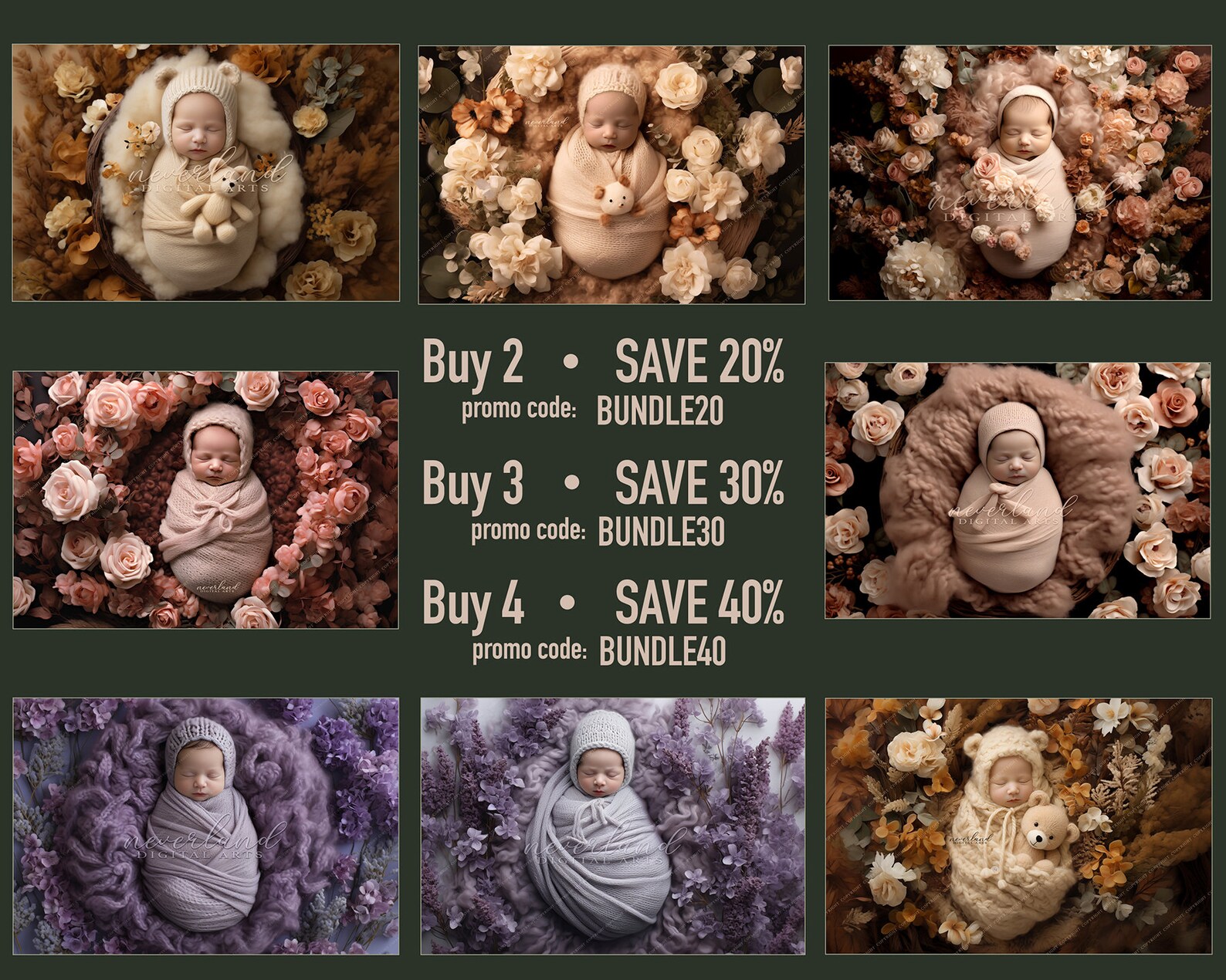 Spring Blossom Bundle / Newborn Background / for Photographers ...