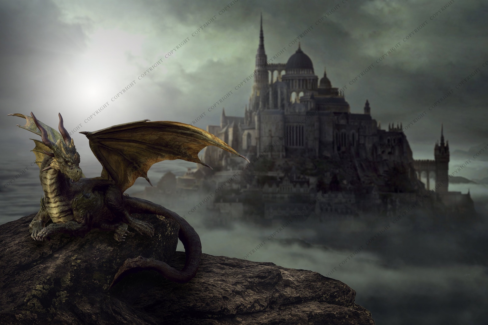 Dragon's Castle Background for Photographers / Dragon Background ...