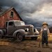 Old Farm Truck Digital Background / Digital Backdrops for Photographers ...