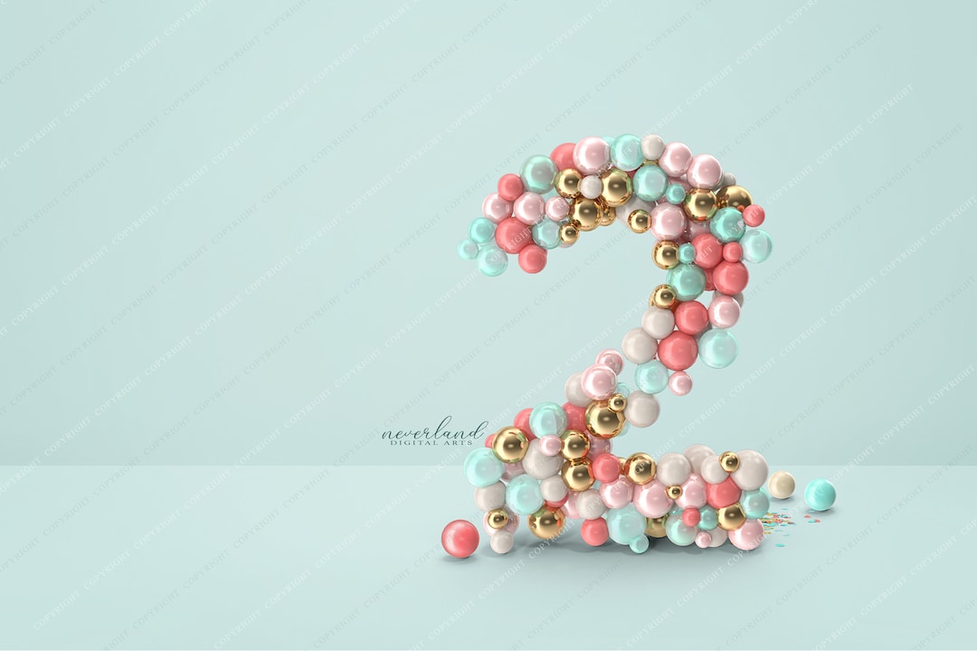 2nd Birthday Background for Photography Compositions / Digital Backdrop ...