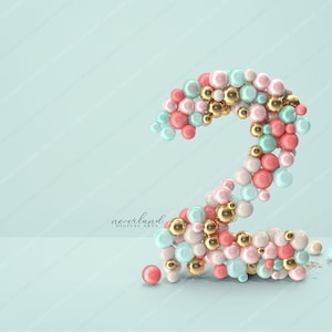 2nd Birthday Background for Photography Compositions / Digital Backdrop ...