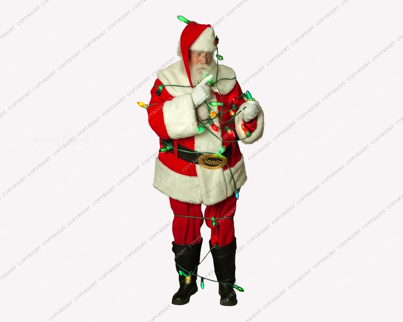 Santa Overlay / PNG Transparent Christmas Background for - Etsy