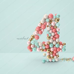 4th Birthday Background for Photography Compositions / Digital Backdrop ...