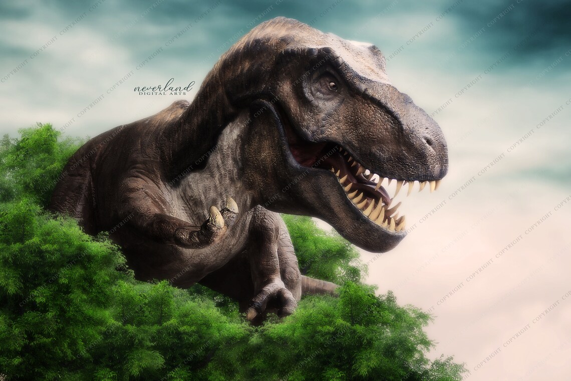 Hitching A Ride With A T-rex Background for Compositions / Dinosaur ...