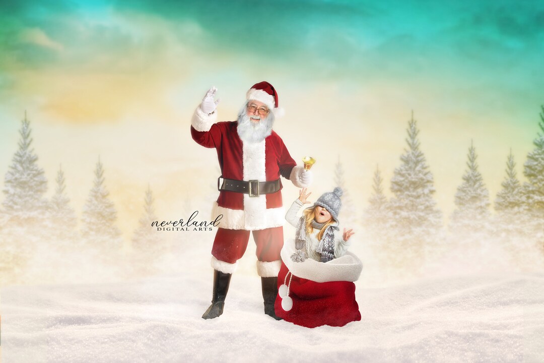 Santa's Bag / Christmas Background for Photographers / Winter Scene ...