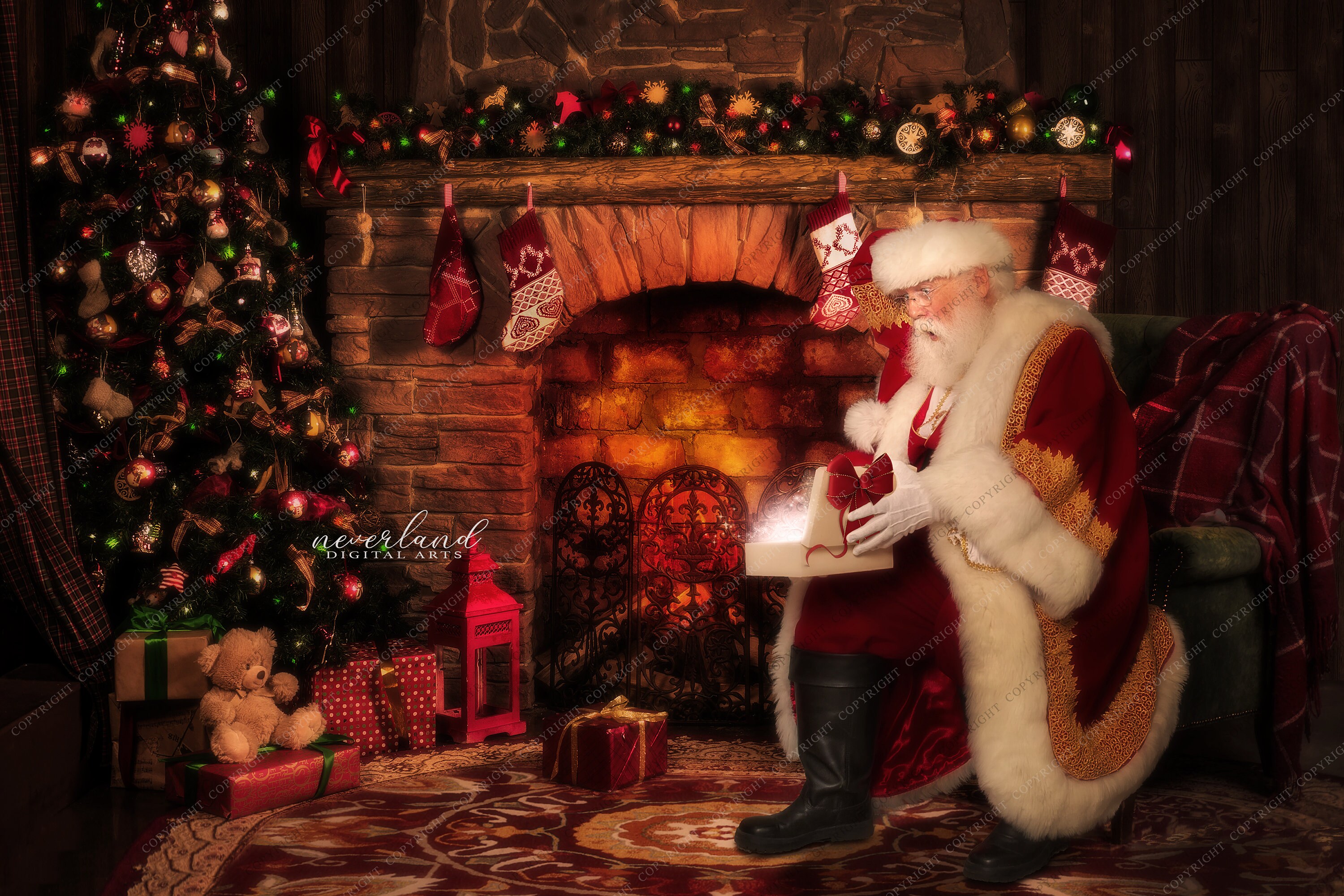 Santas Magical Gift Background for Photography Compositions / - Etsy
