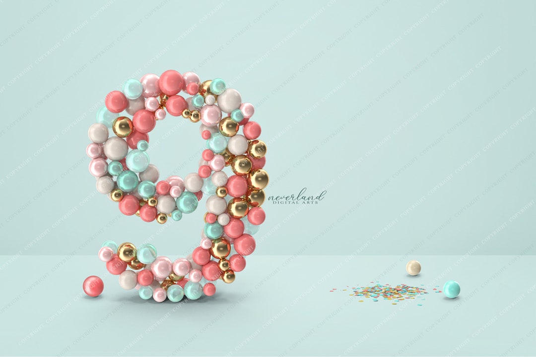 9th Birthday Background for Photography Compositions / Digital Backdrop ...