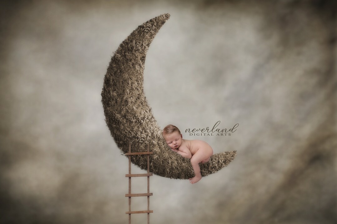 Newborn Moon / Shaggy Moon Background for Photographers / Newborn ...