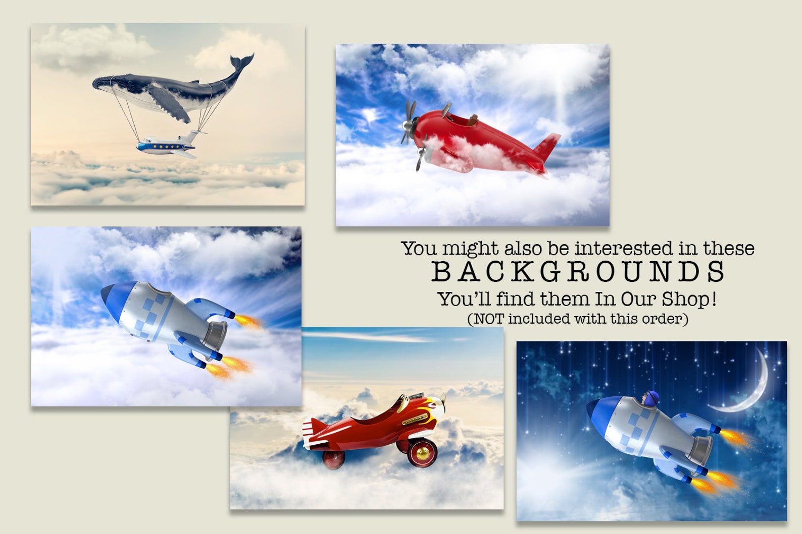 Airplane Backdrop Background / High Resolution / Digital Background for ...