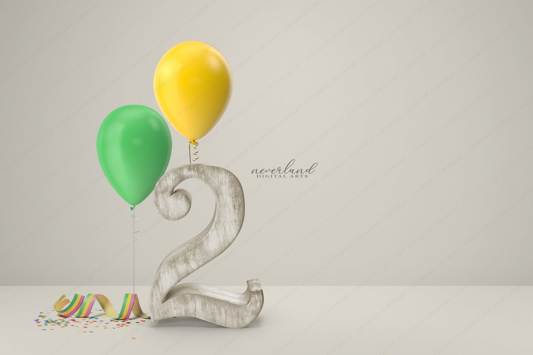 2nd Birthday Background for Photography Compositions / Digital Backdrop ...