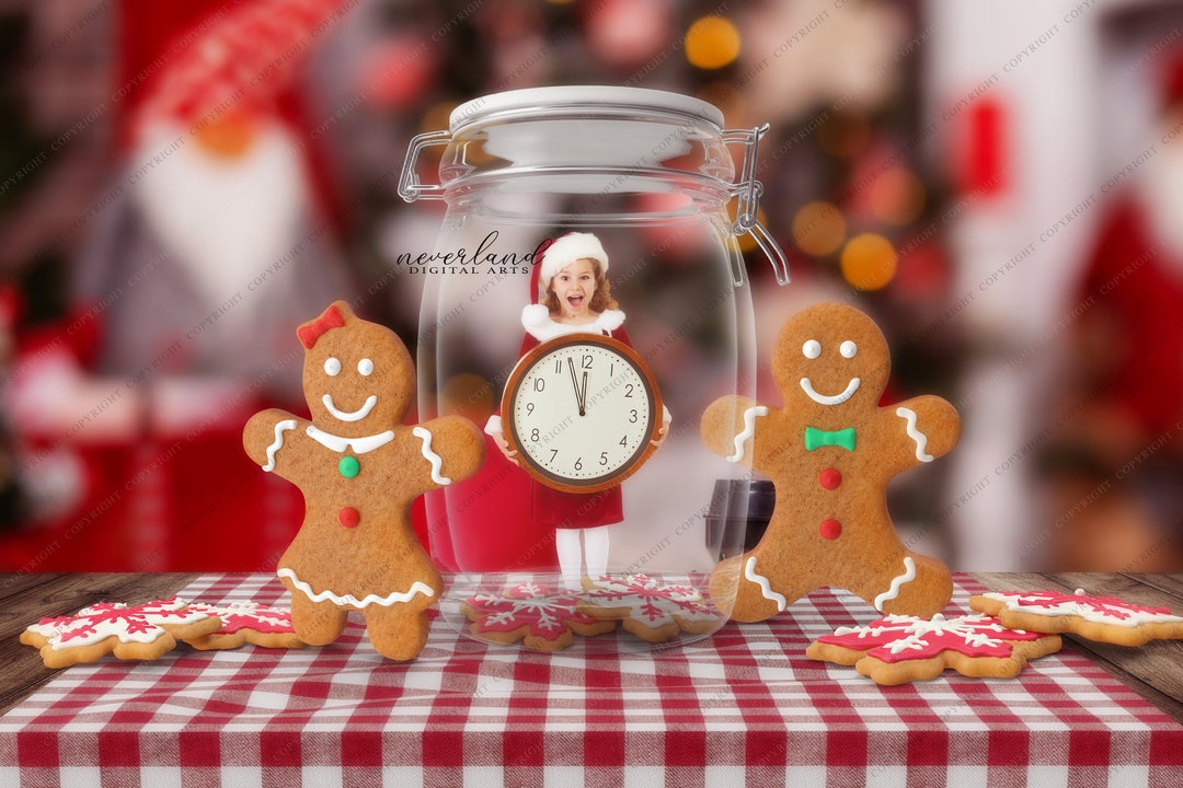 Gingerbread Table Background for Photography Composites / Jar ...