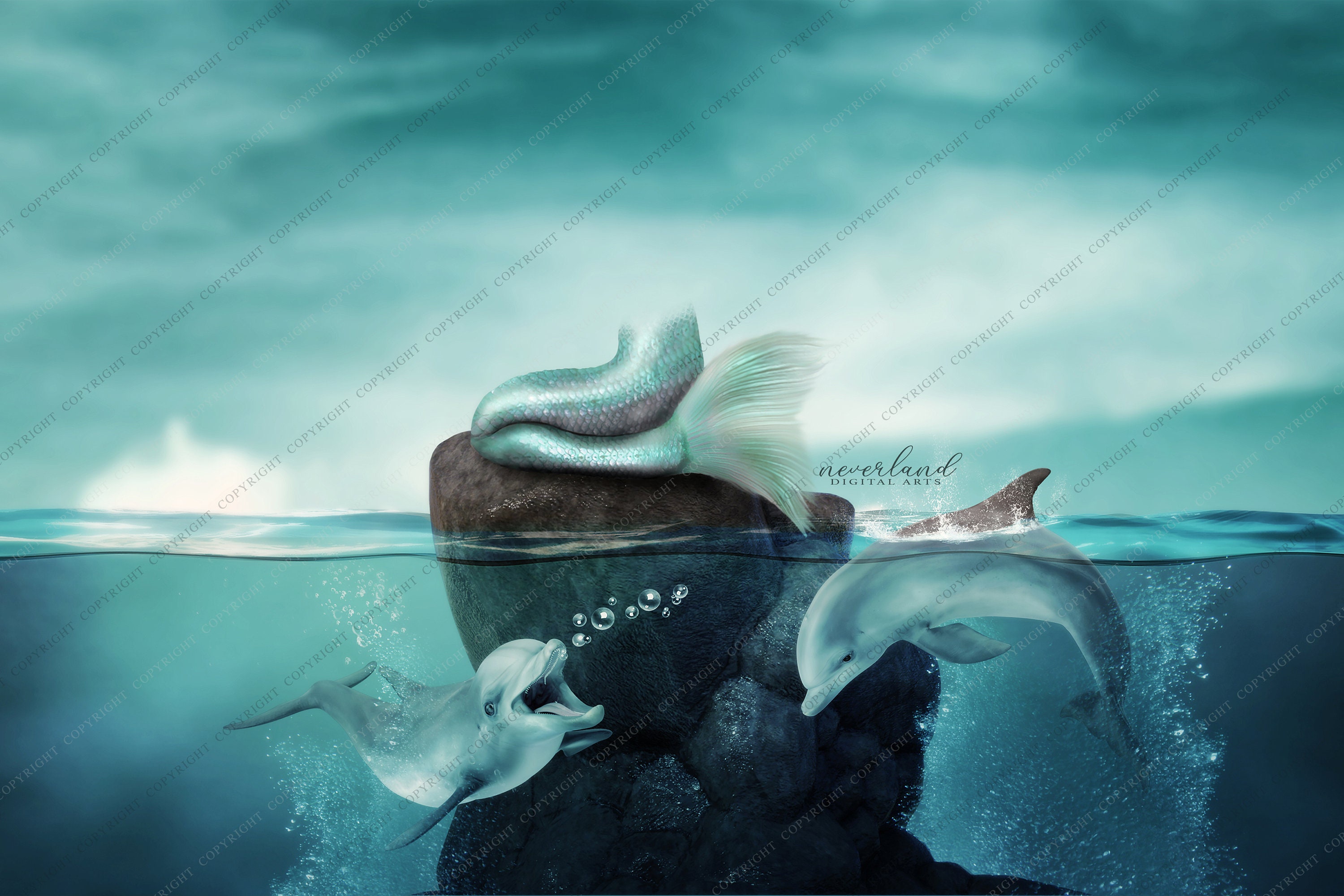 5 PACK Custom Ocean Package Mermaid Backgrounds for | Etsy