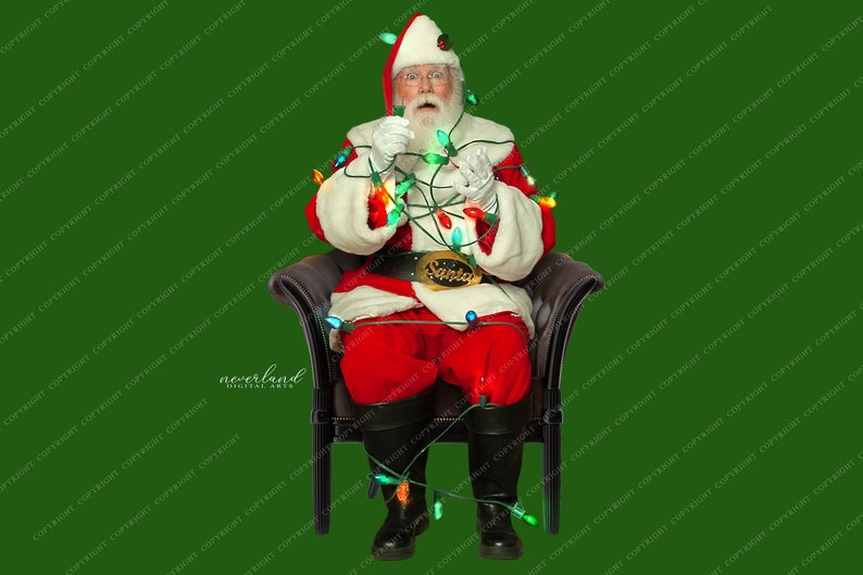 Santa Overlay / PNG Transparent Christmas Background for - Etsy